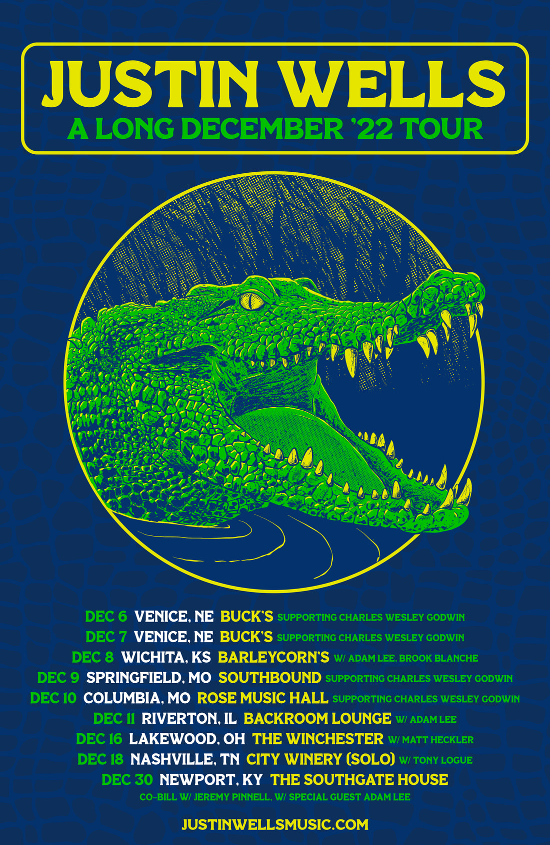 SIGNED JW A Long December 2022 Tour Poster – August Music